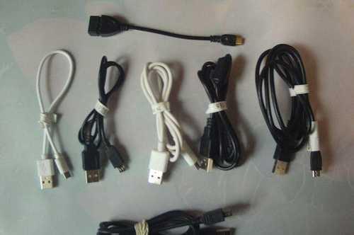 Зарядные/data кабели телефон/планшет 27-120 см