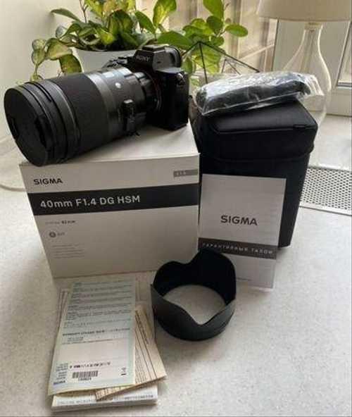 Sigma 40mm f 1.4 art Sony e