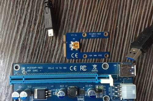 Райзер pci e x16 на mini pci