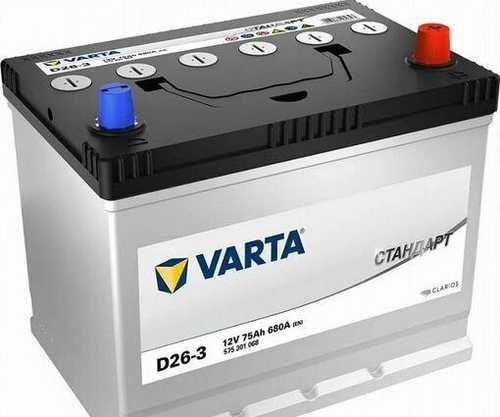 Аккумулятор Varta стандарт D26-3 6ст-75 обр
