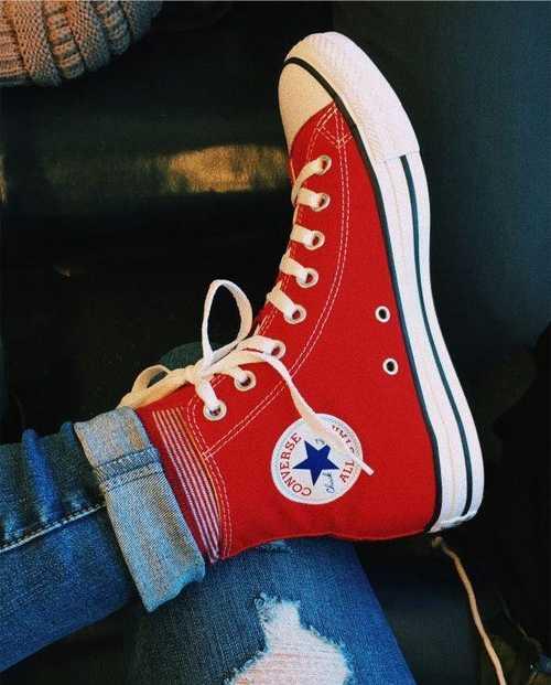 Кеды Converse ALL star Hi Red высокие мужские кра