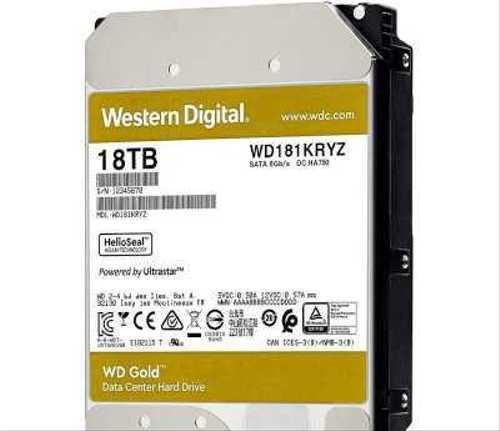 Жесткий диск WD Gold SATA 14, 16, 18TB