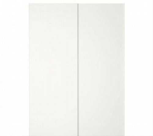Икеа Пара раздвижных дверей Хасвик, белый, 150x236