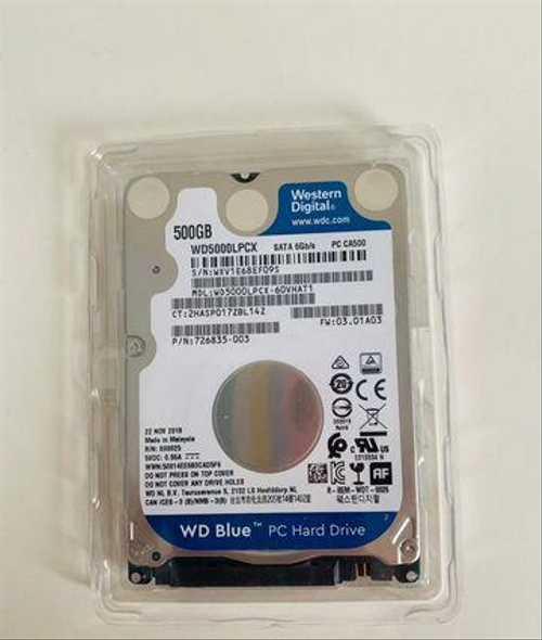 Новый Жесткий диск Western Digital Blue WD5000lpcx