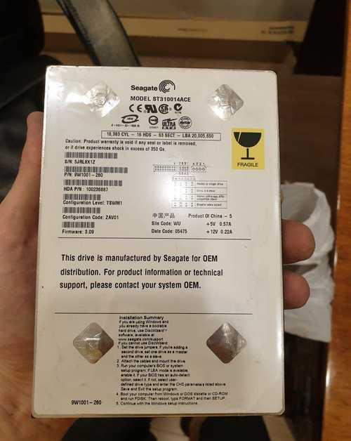HDD для xbox original seagate (st310014ace) 10GB