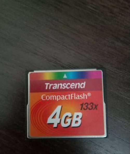 Карта памяти compact flash 4гб Transcend