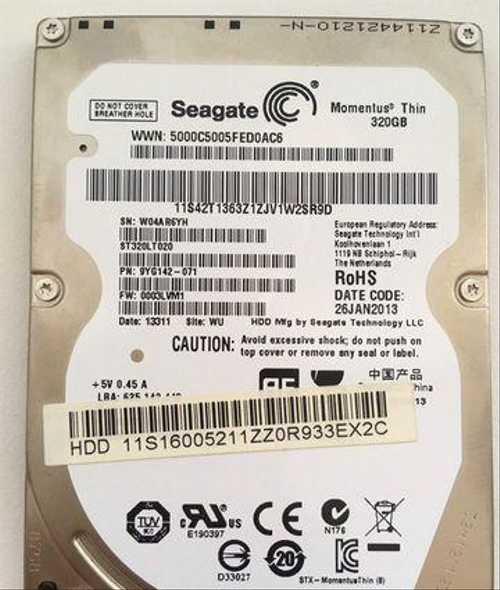 Hdd 2.5 320гб seagate