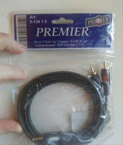 Аудио-кабели 20 шт Premier 1.5 m 3.5mm - 2xRCA