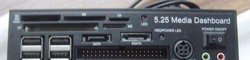Панель в отсек 5.25 корпуса (картридер, USB и пр.)