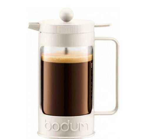 Кофейник френч-пресс Bodum Bean, 1л, белый