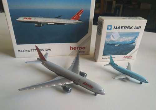 Модели Herpa wings Boeing 737 и 777