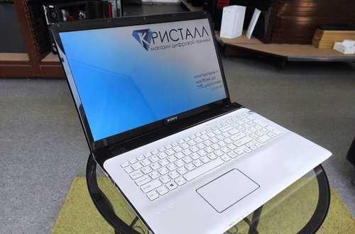 Белый 17" ноутбук Sony - 8Gb память, SSD, гарантия