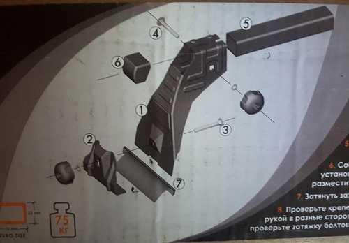 Автобагажник Atlant на водосток ваз, газ, Нива