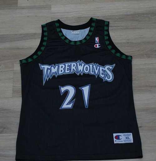Джерси NBA Timberwolves Garnett #21 champion ориги