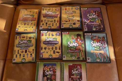 Игра Sims 2 + дополнения и каталоги (8 дисков)