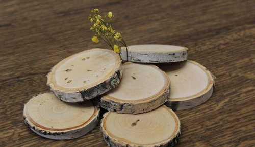 Спилы из древесины для творчества (5-7 см)