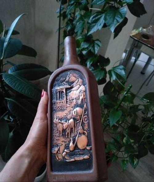 Бутылка глиняная
