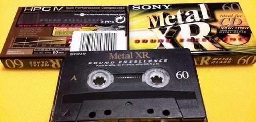 Запечатанные аудиокассеты sony metal XR