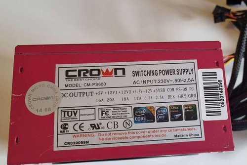 Блок питания crown CM-PS600