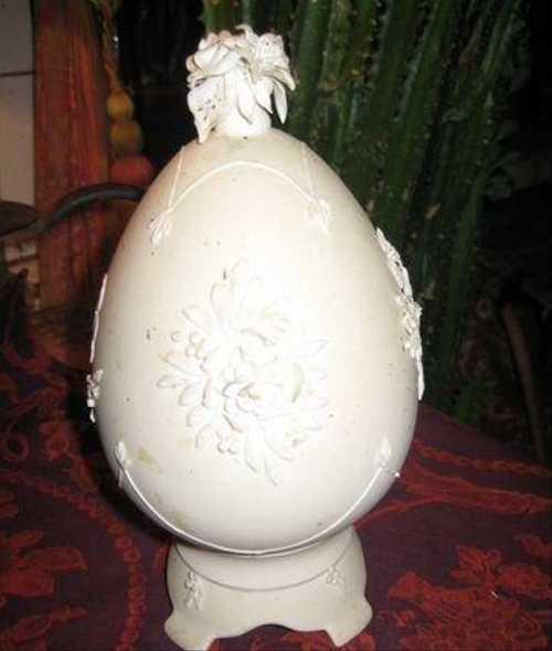 Пасхальное яйцо из бисквитного фарфора
