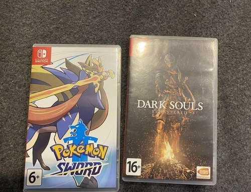 Pokemon sword и Dark Souls Remastered Nintendo Swi