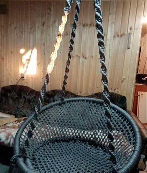Кресло подвесное из гамакового шнура