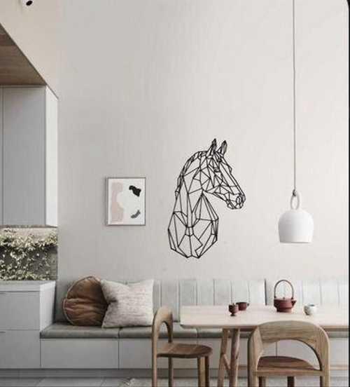 Лошадь панно/декор настенное из дерева