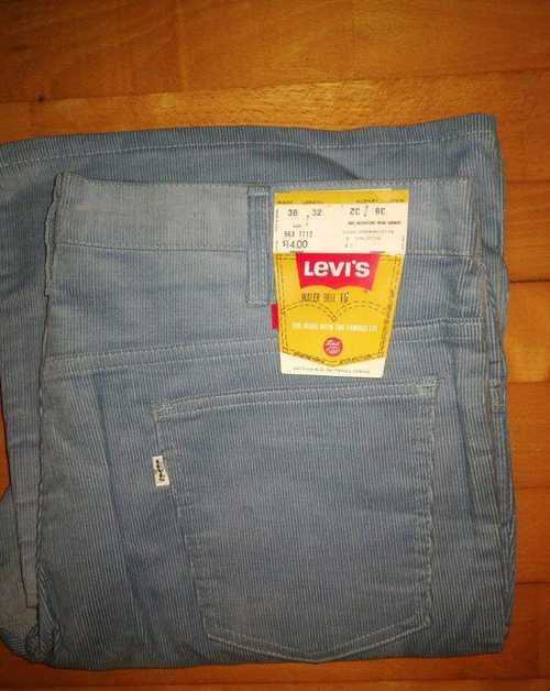 Джинсы вельветовые Levis, новые. Размер 38х32. Mad