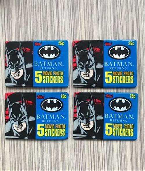 Пакетики наклеек Batman Returns Topps
