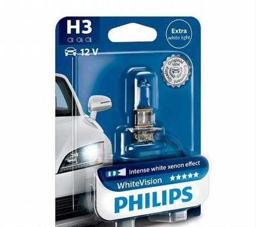 Галогенная лампа H3 Philips White Vision 12336whvb