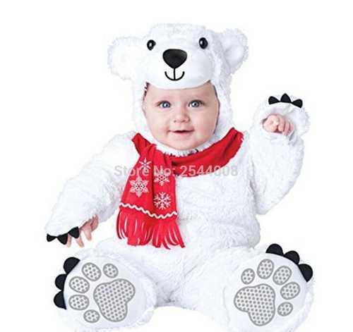 Новогодний костюм Белого медведя 12-18 месяцев