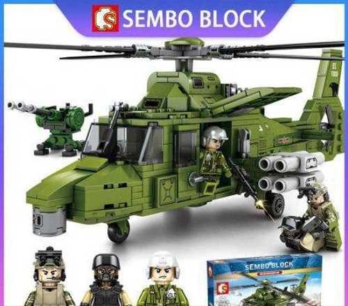Конструктор Sembo The Straight 9 вертолёт