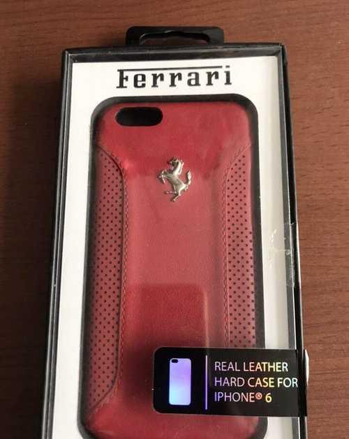 Кожаный чехол ferrari на iPhone 6s практически нов