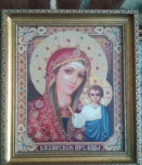 Картина вышивка "Казанская Богородица"