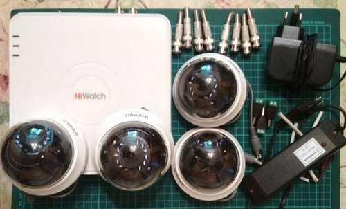 Комплект видеонаблюдения HiWatch (4 камеры FullHD)