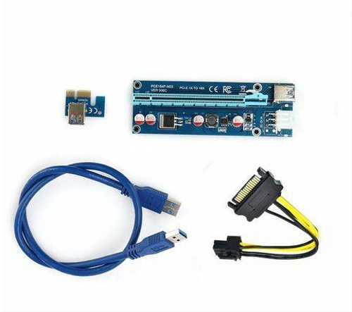 Райзер USB 3.0 на PCI-E 1x-16x (для майнинга) NEW