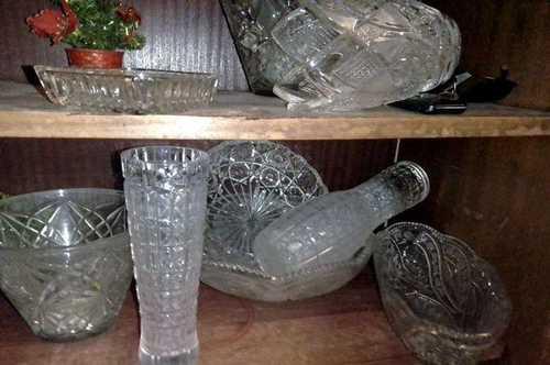 Винтажные хрустальные вазы