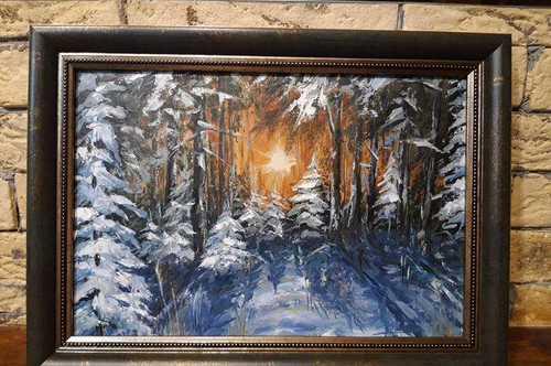 Картина"Зимний лес"