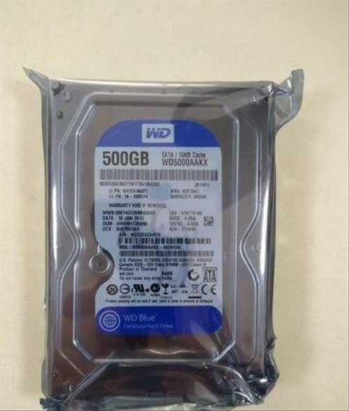 WD Blue 500Gb, WD5000aakx 3.5" 7200rpm 16Mb. Новый