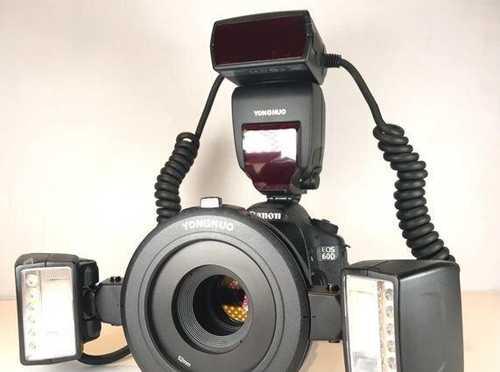 Canon EOS 60D kit 100mm 2.8 + YN24EX Macro