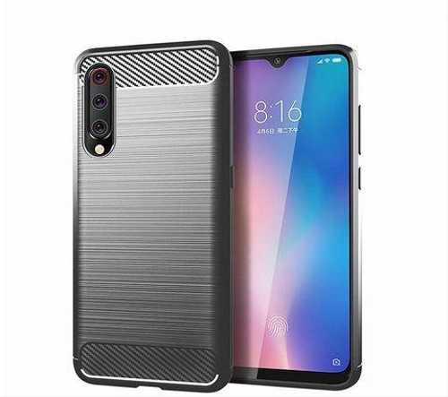 Чехол на Xiaomi Mi9 SE Карбоновый Серый