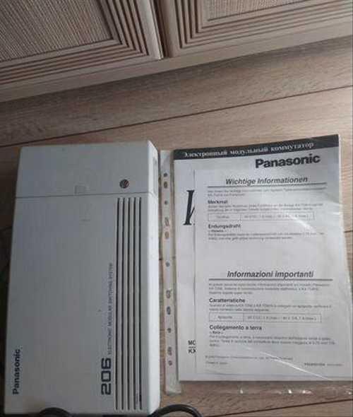 Мини атс коммутатор модульный Panasonic KX-T206