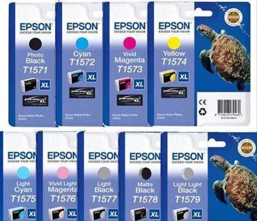 Картриджи Epson R3000 T1571, 72, 73, 77, 78