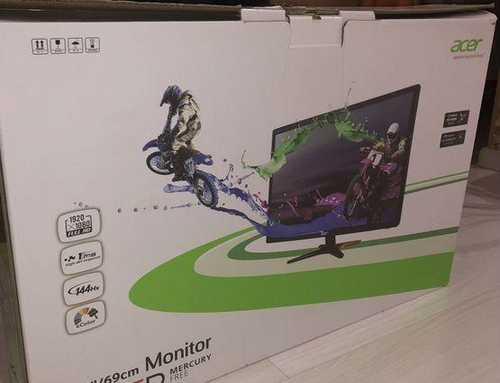 Монитор acer 144hz, 27 диагональ full HD