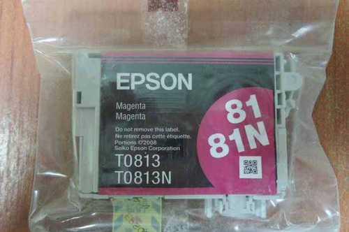 Картридж струйный Epson T0813 пурпурный