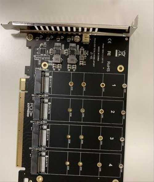 Плата расширения PCI-E x16 - nvme M.2 mkey