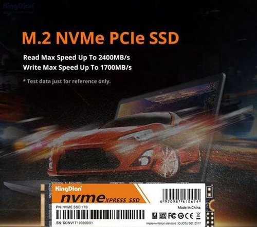 SSD M.2 nvme Kingdian 1 TB PCI-E
