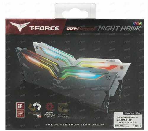 DDR4 16GB (8x2) 3000MHz T-force Nighthawk