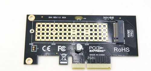 Адаптер ampcom M.2 nvme для PCI-E 3.0