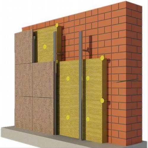 Басвул Вент фасад 70пл 50-100мм Утеплитель минвата